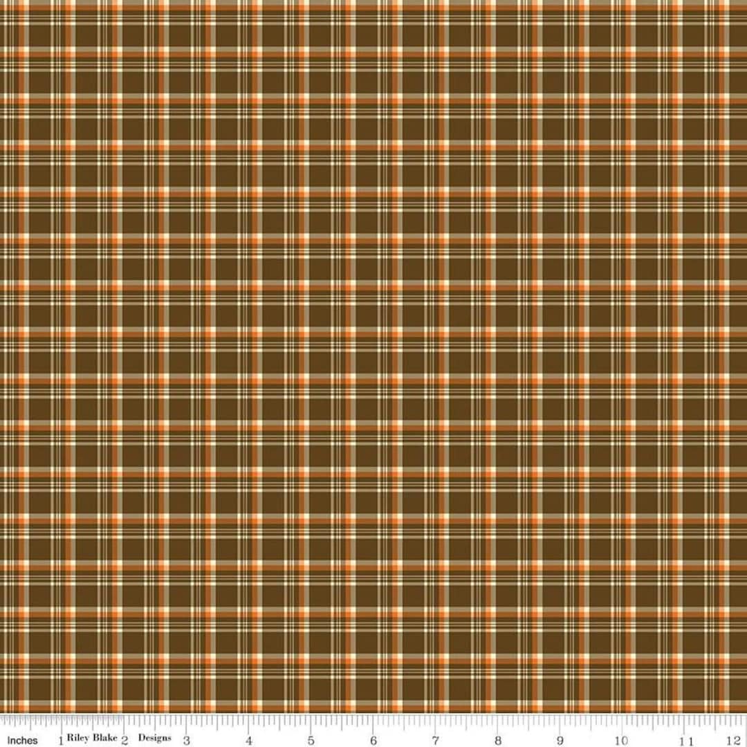 Autumn Plaid Fabric, Brown Plaid Fabric, Give Thanks, Riley Blake Designs - Etsy