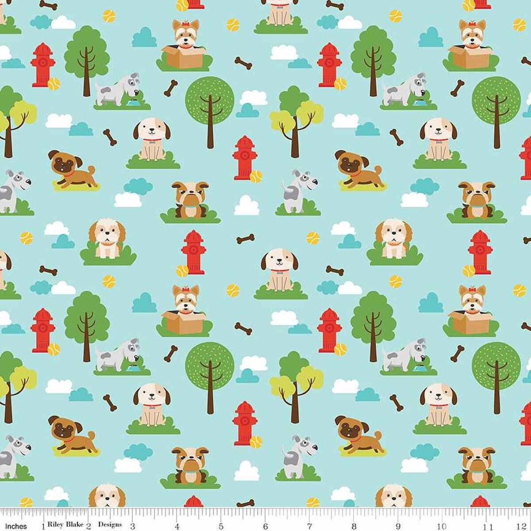 Pets Theme Fabric, Dog Print Fabric, Riley Blake Designs - Etsy