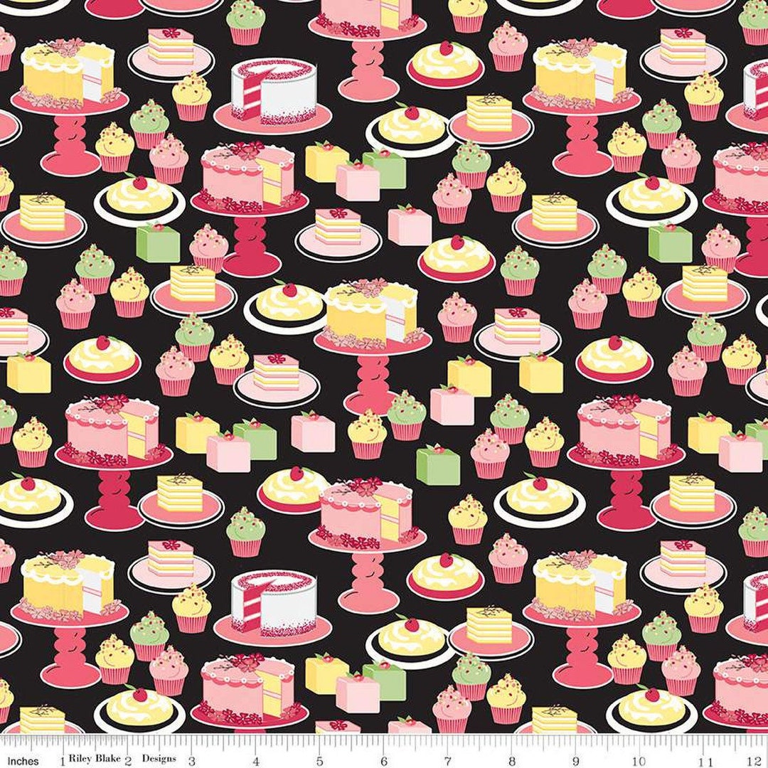 Baking Themed Fabric, Flour & Flower Sweet Bakes Fabric, Riley Blake ...