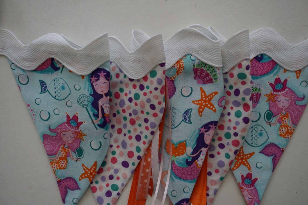 Mermaid Bunting, Mermaid Party Bunting, Bedroom Decor - Etsy