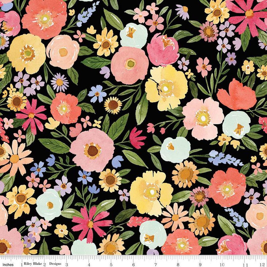 Floral Fabric, Flora No. 6, Riley Blake Designs - Etsy