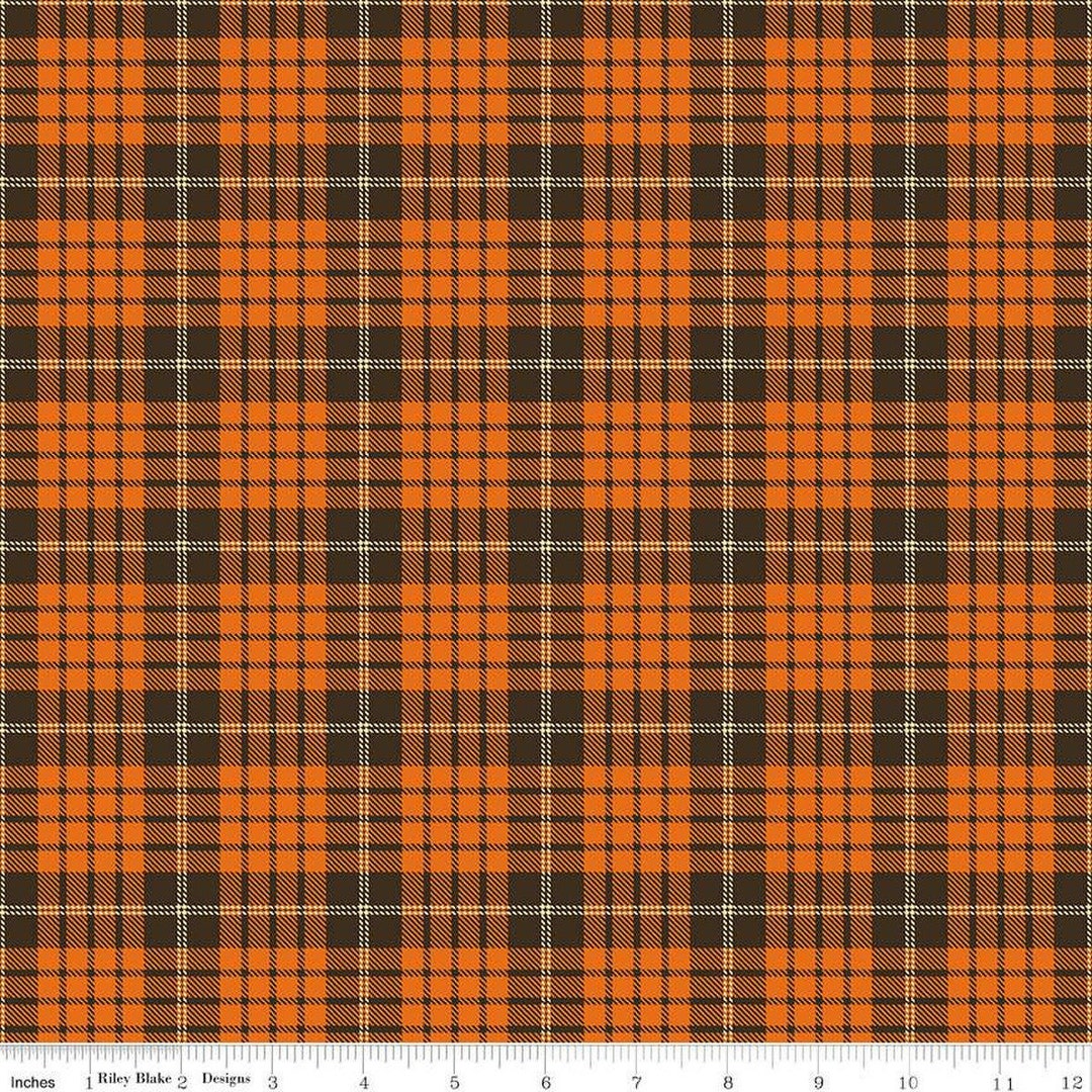 Autumn Plaid Fabric Awesome Autumn Fabric Riley Blake - Etsy