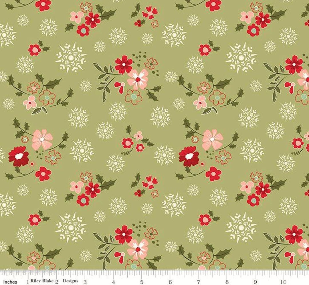 Winter Floral Fabric, Glisten Collection, Riley Blake Designs - Etsy