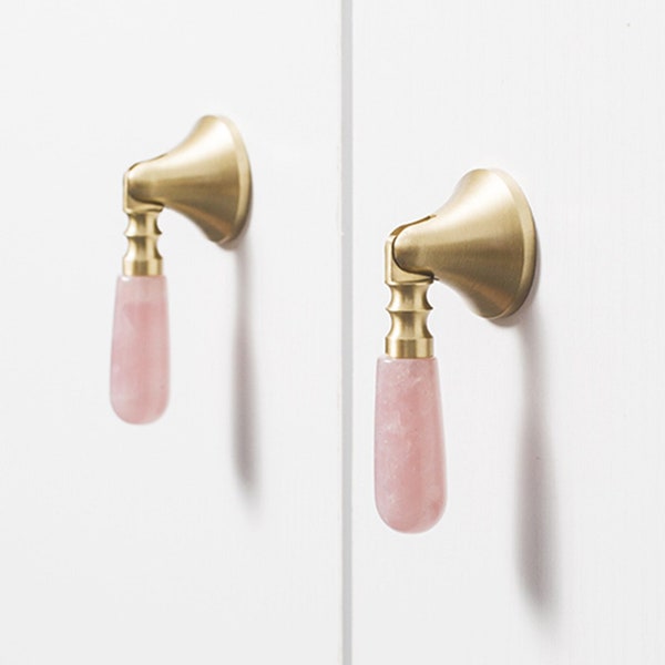 Rose Quartz Knobs - Etsy