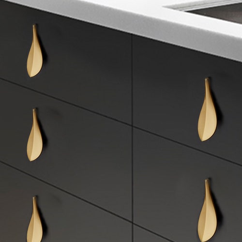 Leaves Brass Knobs and Pulls/ Plant Leaf Drawer Knobs/cabinet - Etsy UK