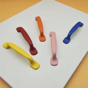 3.78" Colorful Cabinet Handles Drawer Knobs Pulls Kitchen Cabinet Door Handle Dresser Pull Kids ...