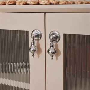 Chrome Drawer Knobs Drop Ring Kitchen Knob Cabinet Pull Drawer Knobs Pulls Dresser Knobs Pulls ...