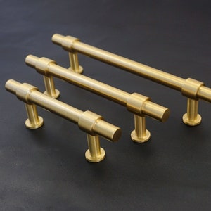 Solid Brass Drawer Pulls Handles Knobs Cabinet Pulls Knobs Dresser Handle Pulls Wardrobe Handles ...