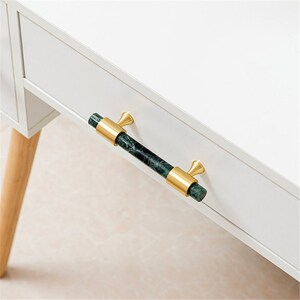 3.78" 5"green Marble Drawer Knobs Pulls Kitchen Pull Handles Cabinet ...