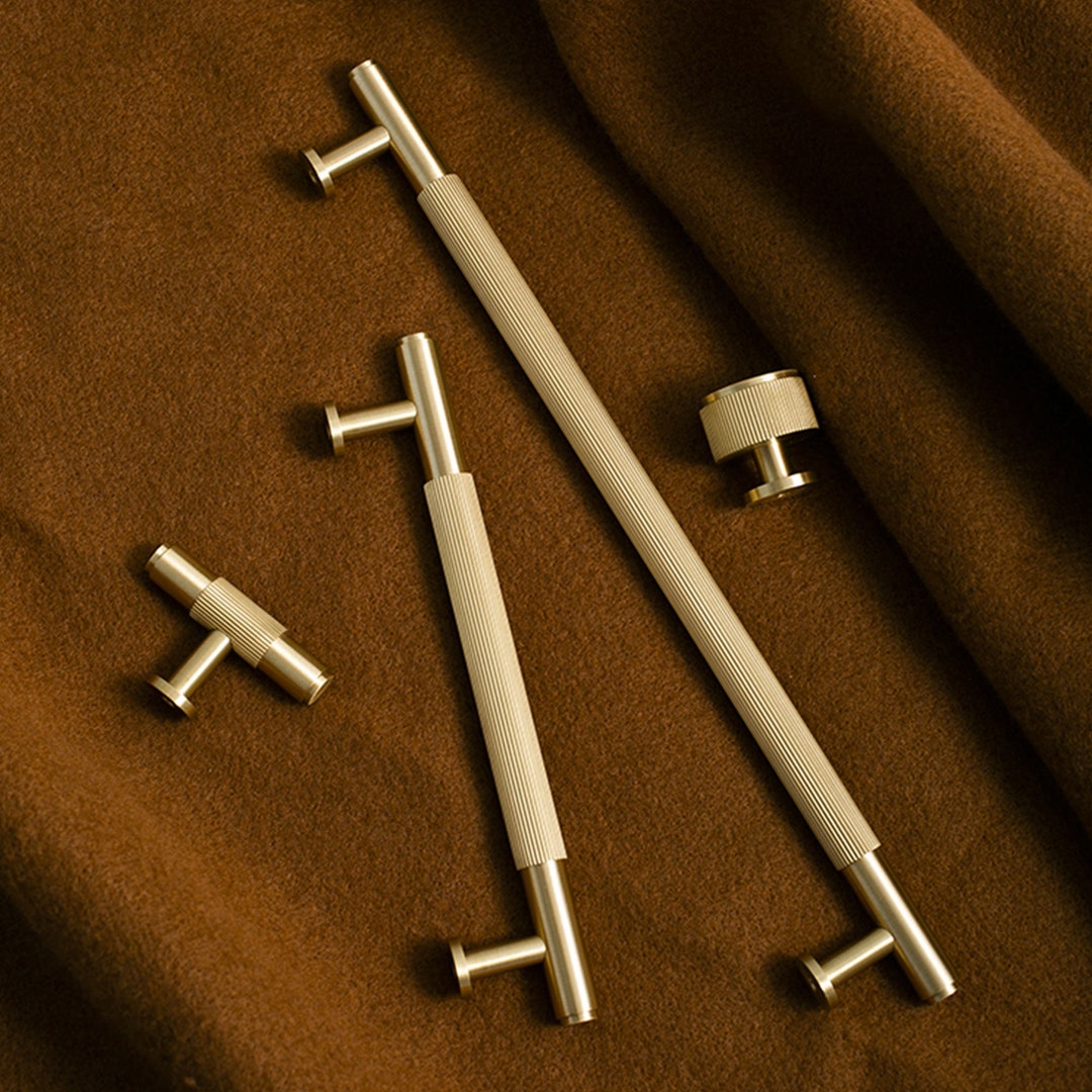 Solid Brass Drawer Pulls Knobs Kitchen Knob Cabinet Pulls - Etsy