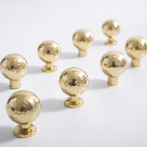 Hammer Ball Cabinet Pulls Knobs Drawer Knob and Pull Solid Brass Dresser Knob Kitchen Handle ...