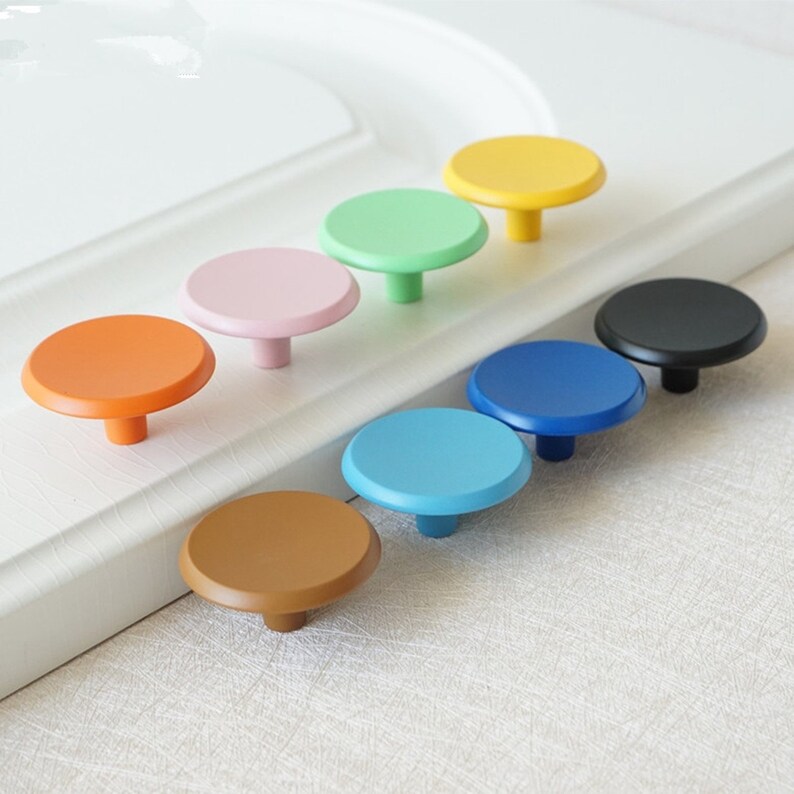37mm Colorful Drawer Knobs Pulls Kitchen Cabinet Knobs Dresser - Etsy