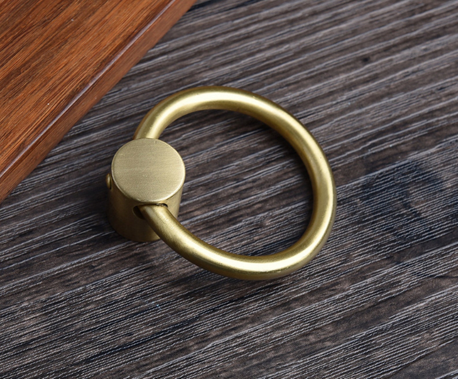 Solid Brass Material Ring Pulls Gold Brass Dresser Knobs - Etsy