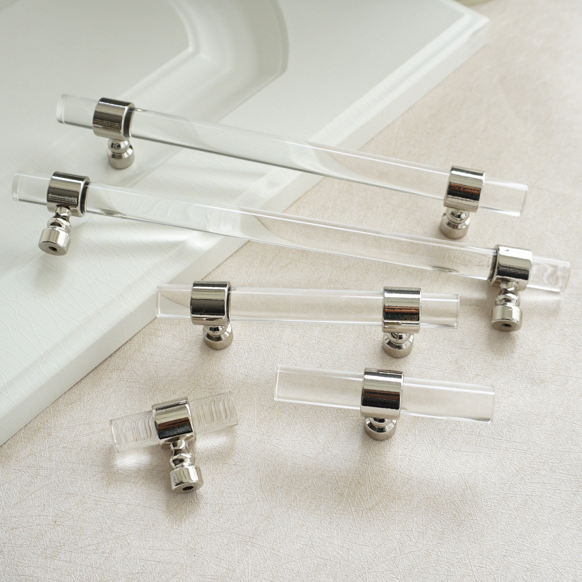 Custom Dresser Pulls knobs Drawer Handle Acrylic Clear | Etsy