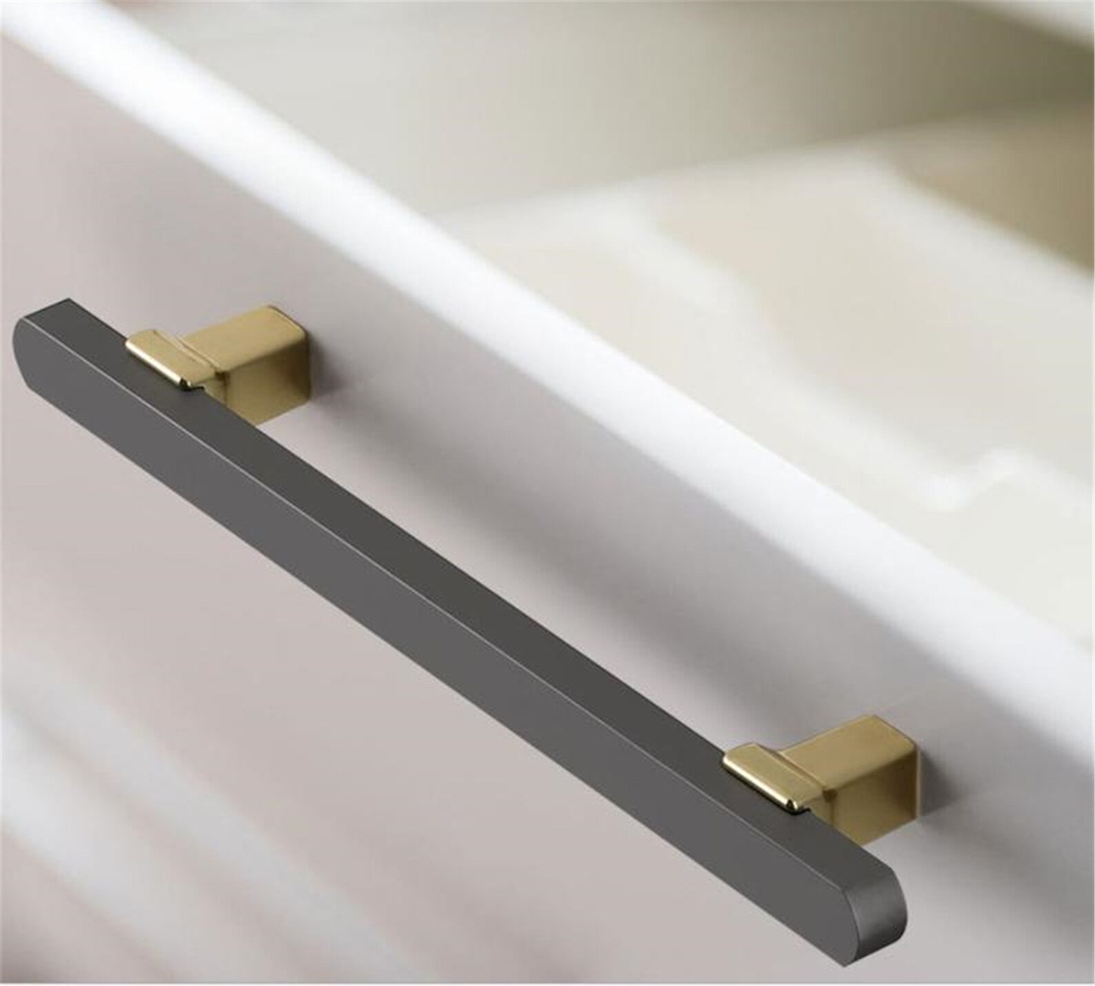 Gray Polished Gold Drawer Pulls Kitchen Pull Cabinet Handle - Etsy