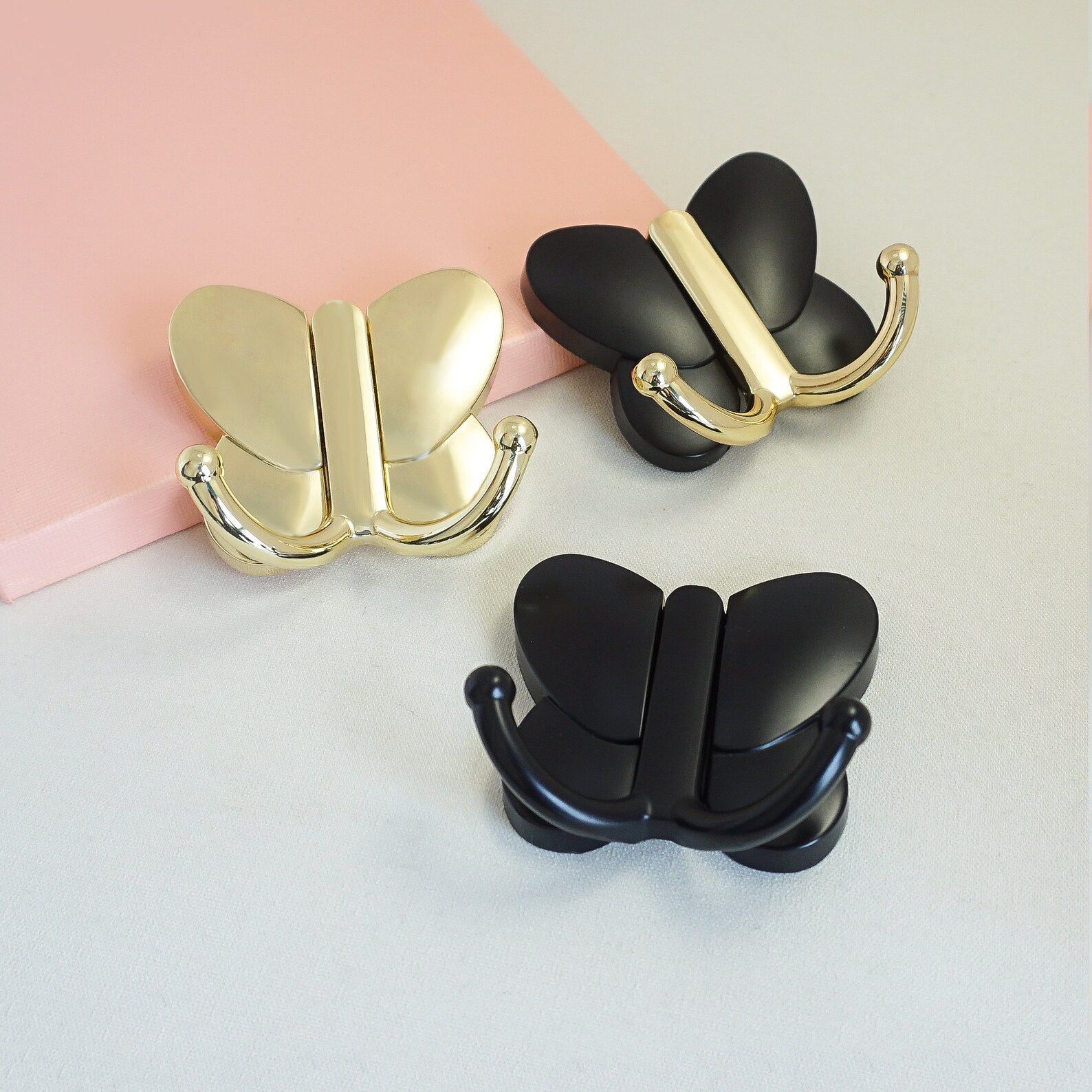 Butterfly Wall Hooks European Black Coat Hooks Scarf Hooks | Etsy