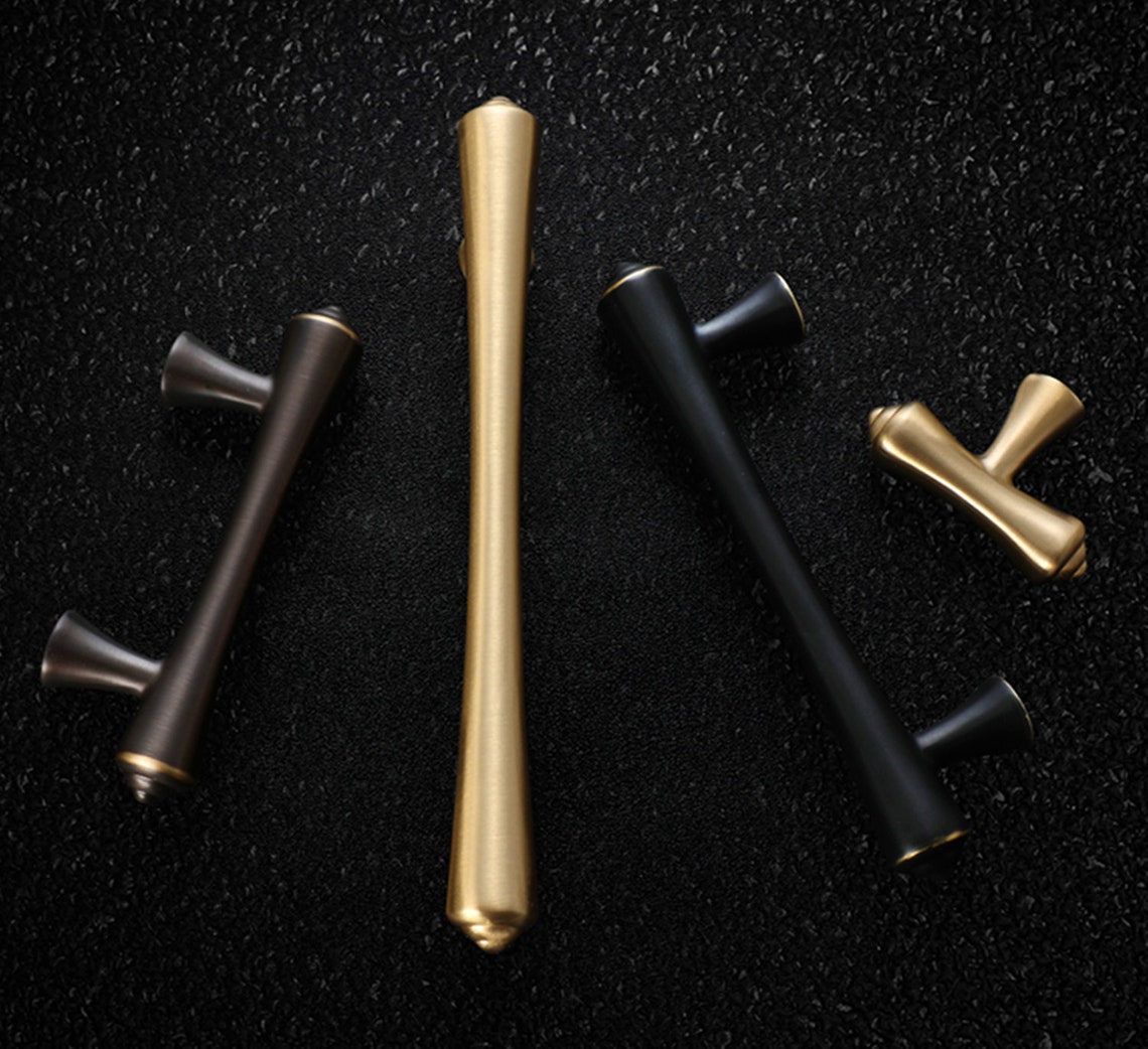 Brass Drawer Pulls T Bar Dresser Pulls Handles Cabinet Door | Etsy