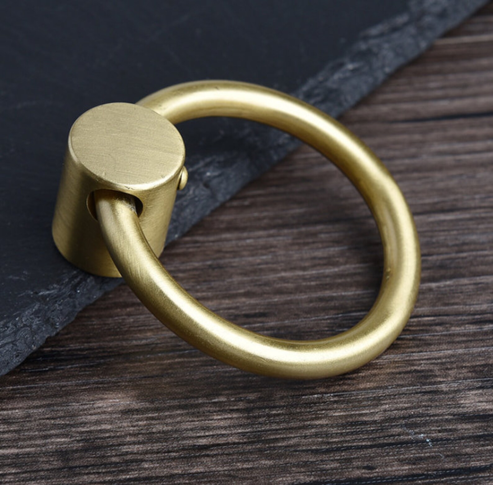 Solid Brass Material Ring Pulls Gold Brass Dresser Knobs - Etsy