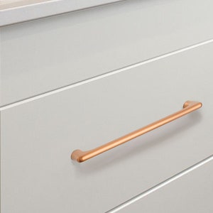 Modern Brushed Copper Cabinet Pulls Knobs Drawer Pulls Knobs Dresser Pull Knobs Large Wardrobe ...