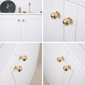 Hammer Ball Cabinet Pulls Knobs Drawer Knob and Pull Solid Brass Dresser Knob Kitchen Handle ...