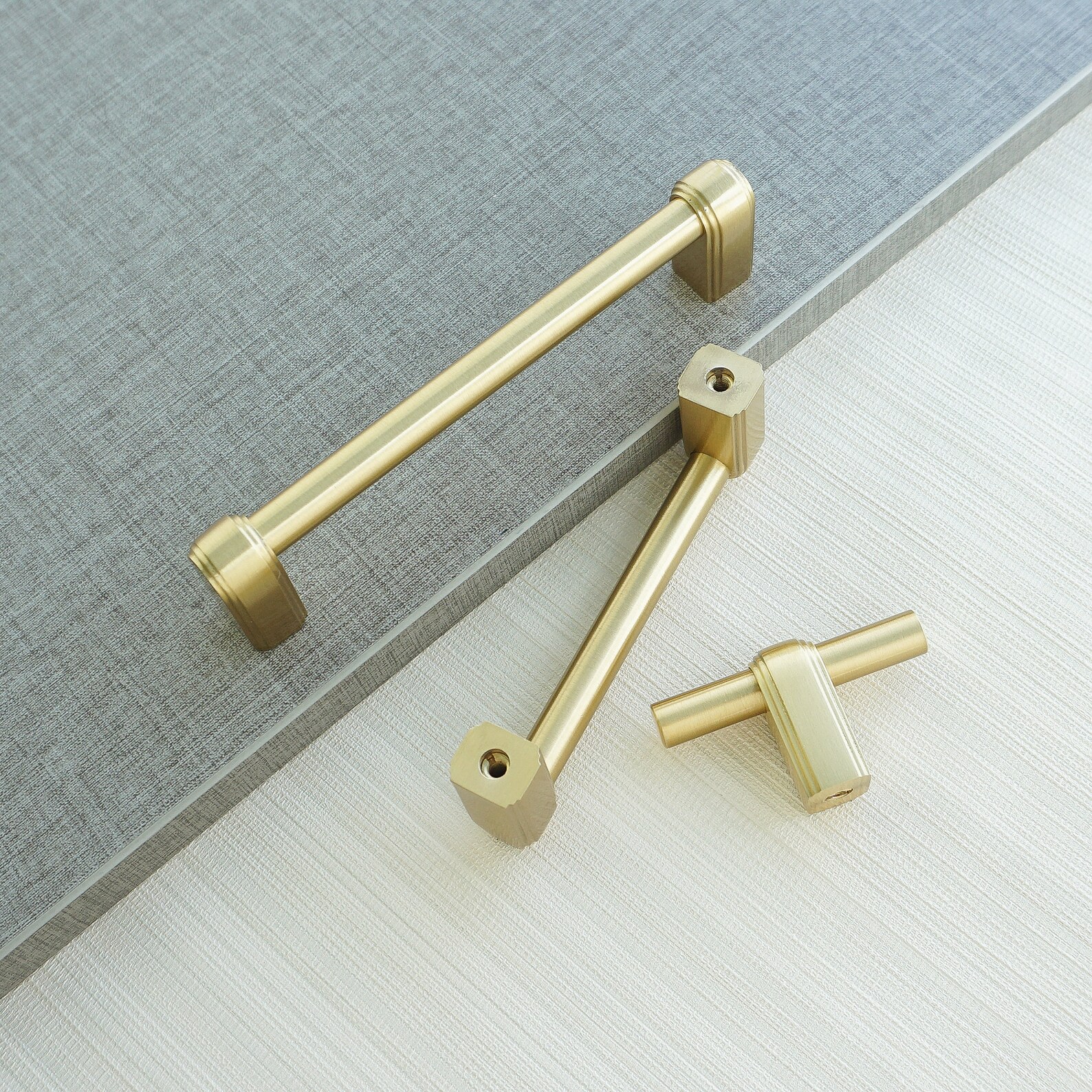 Brushed Brass Kitchen Handles Cabinet Pulls Handle Dresser | Etsy