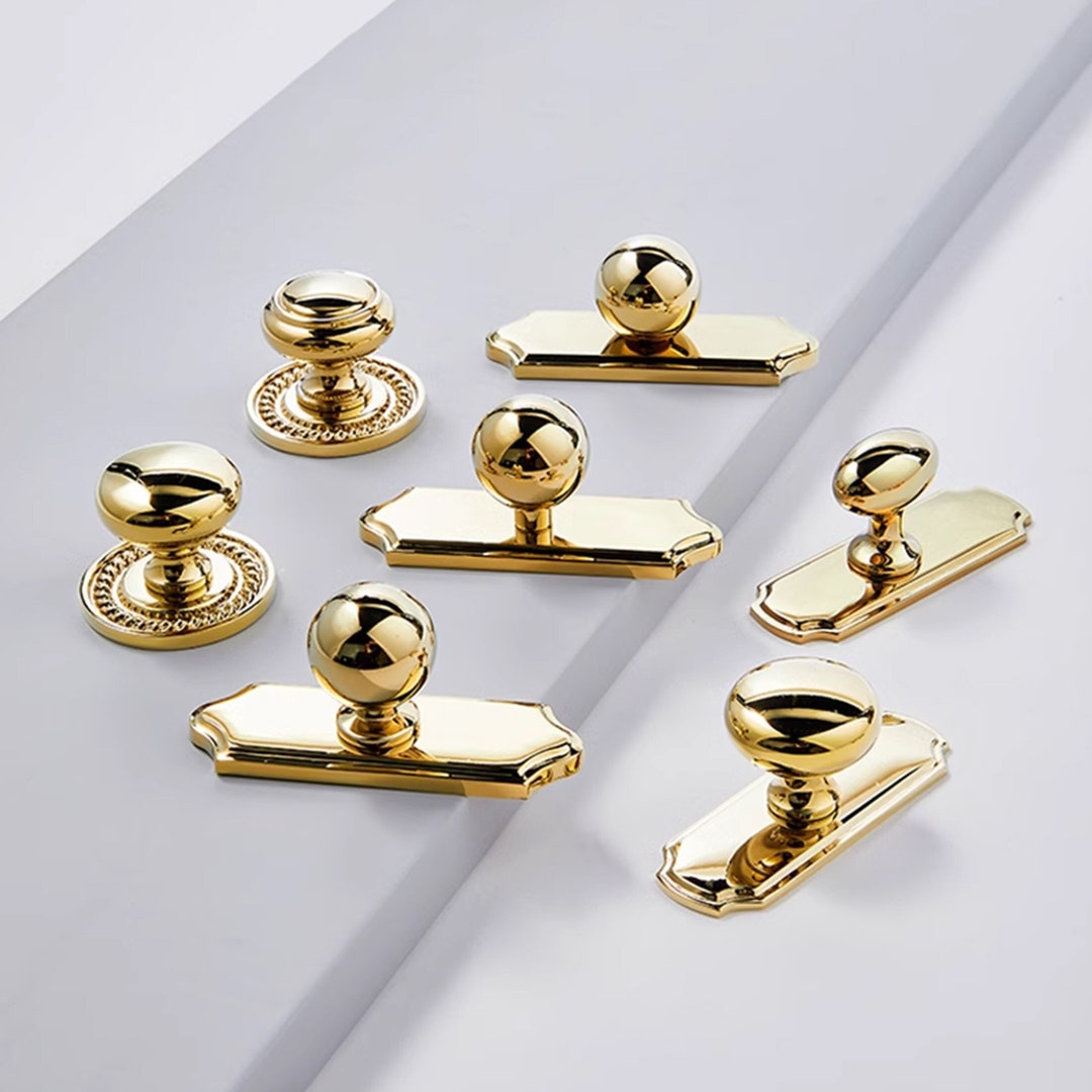 Gold Plate Drawer Knobs Pulls Kitchen Knobs Plate Kitchen Handle Cabinet Pulls Dresser Knobs ...