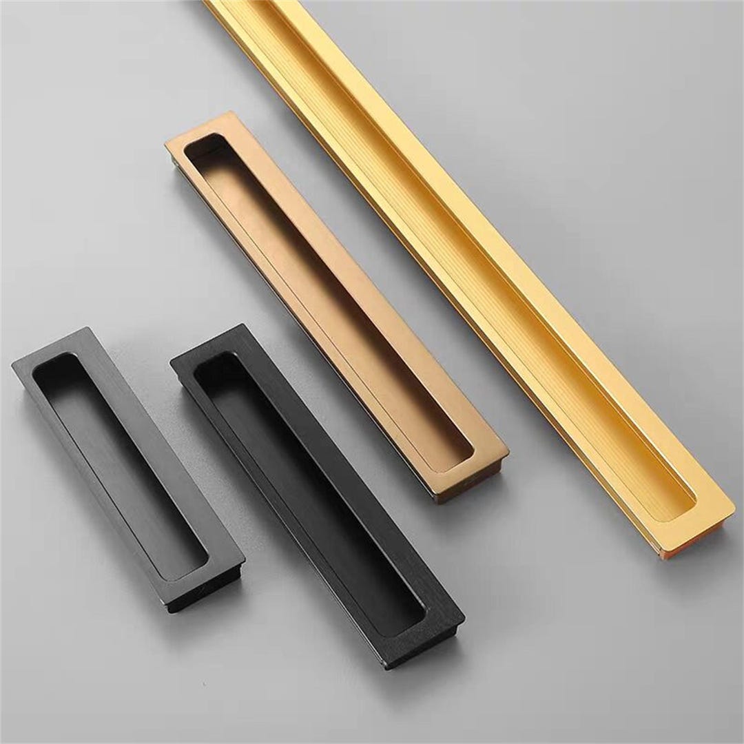Modern Embedded Cabinet Pulls Invisible Drawer Pull Concealed Kitchen ...