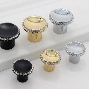 Crystal Pulls Black US Drawer Pulls Handle Glass Dresser Knob Pull ...