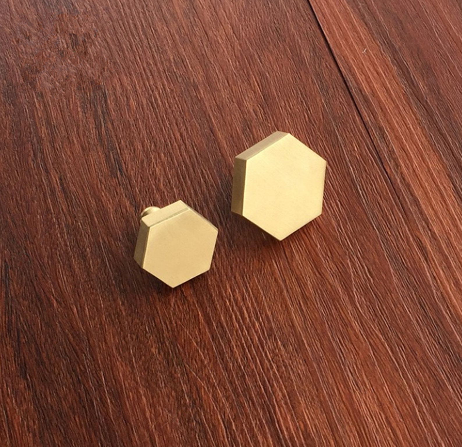 Brass Hexagon Knobs Cabinet Knobs Handles Dresser Knobs Drawer | Etsy