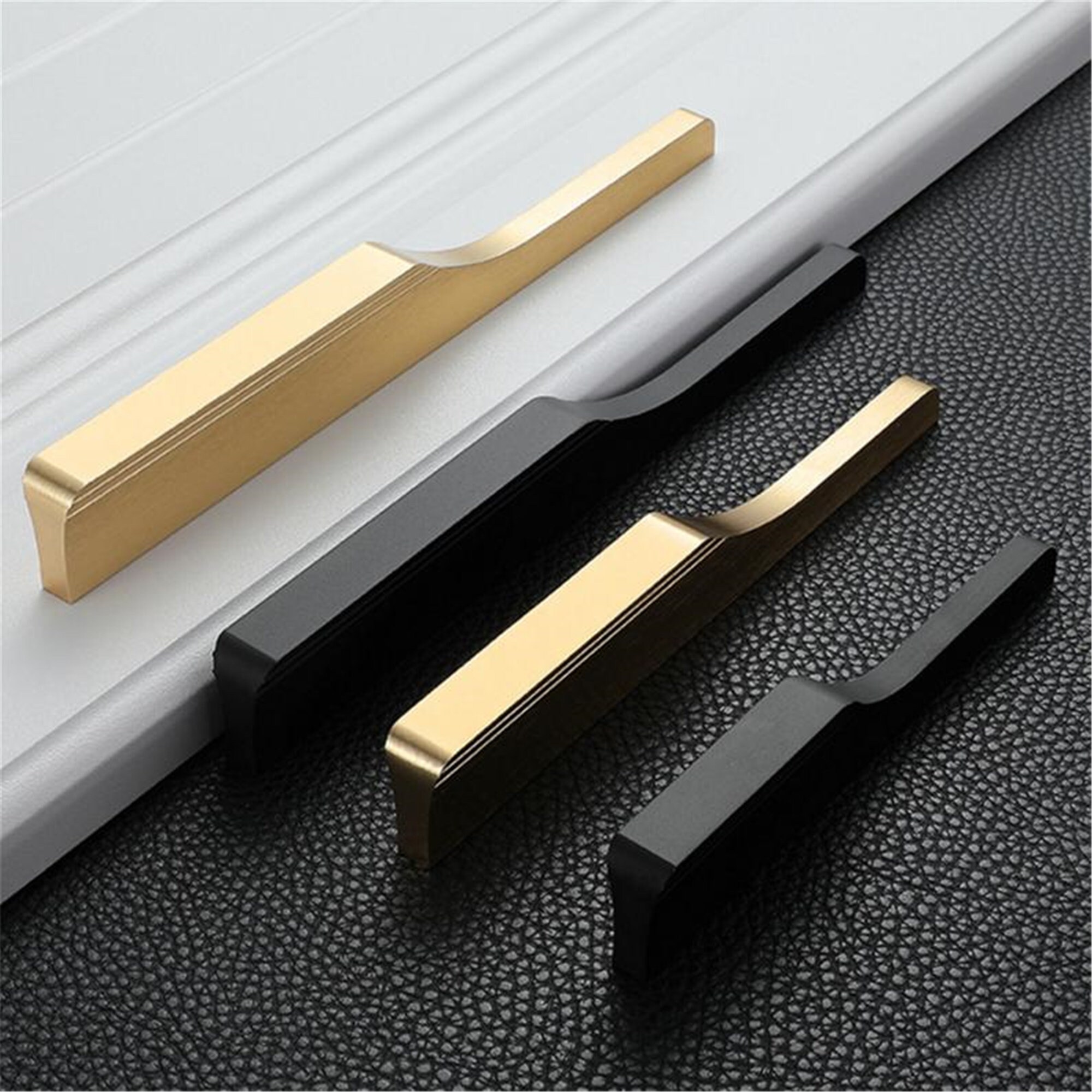 3.78 5.0 6.3 Brushed Brass Closet Handle | Etsy