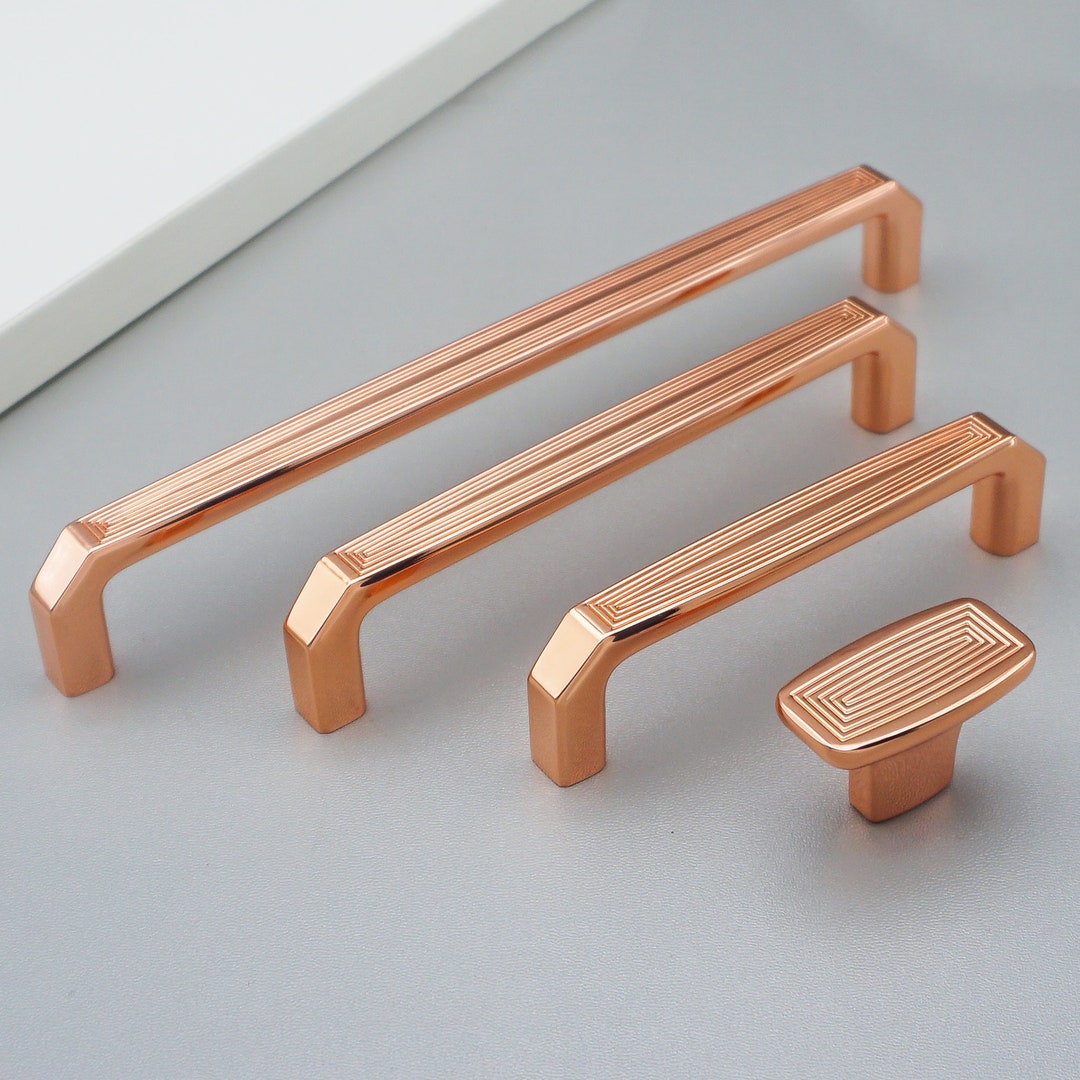 3.78'' 5''7.56'' Rose Gold Dresser Knobs Drawer Pulls Knob Kitchen ...