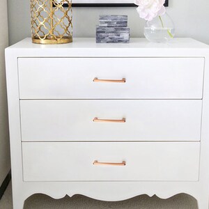 Modern Brushed Copper Cabinet Pulls Knobs Drawer Pulls Knobs Dresser Pull Knobs Large Wardrobe ...