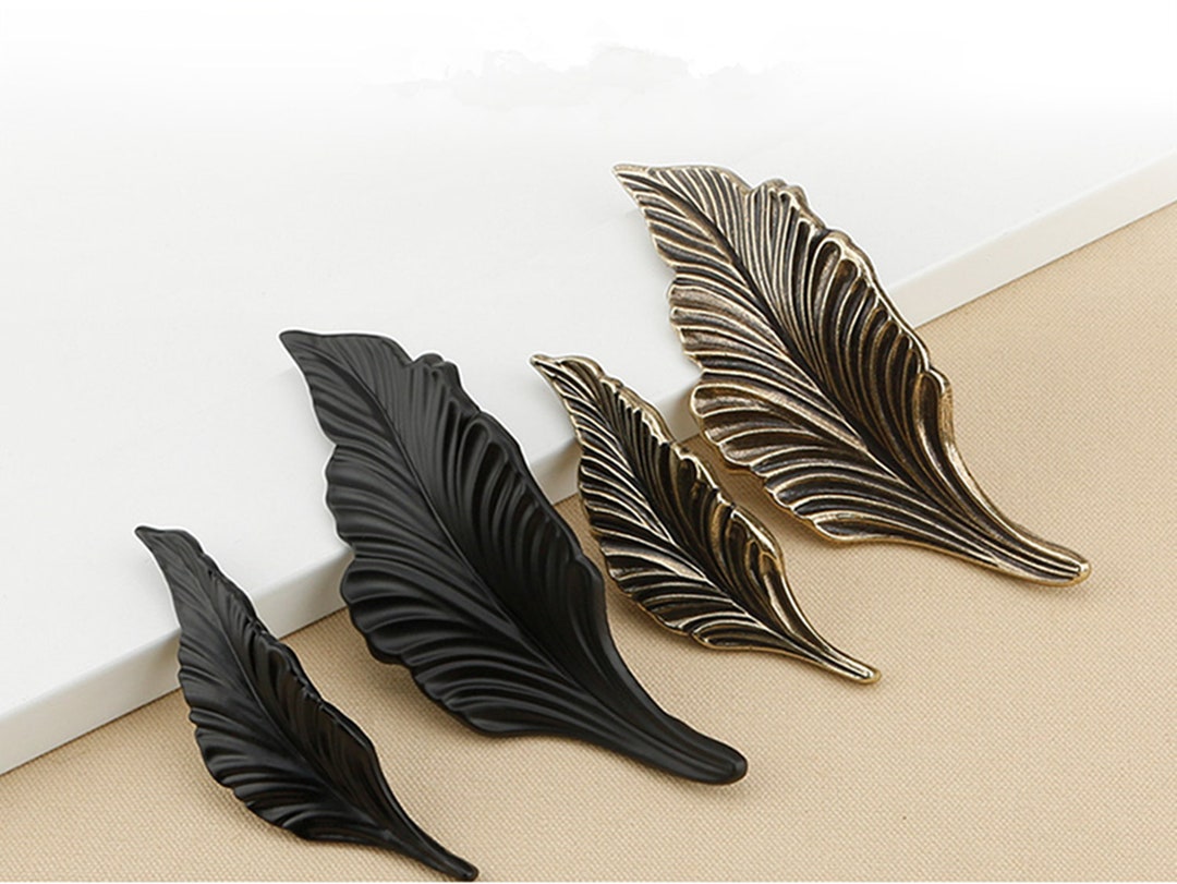 1.25" 2.5" Leafy Drawer Pulls Handles Leaf Cabinet Handles Pull Vintage ...