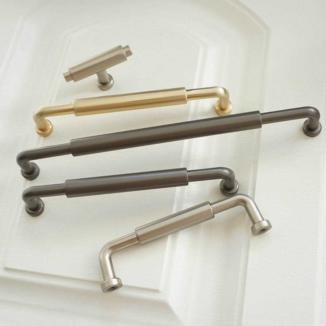 3.78 5 7.55brushed Nickel Brass Gun Drawer Pulls Knobs Kitchen Pulls ...