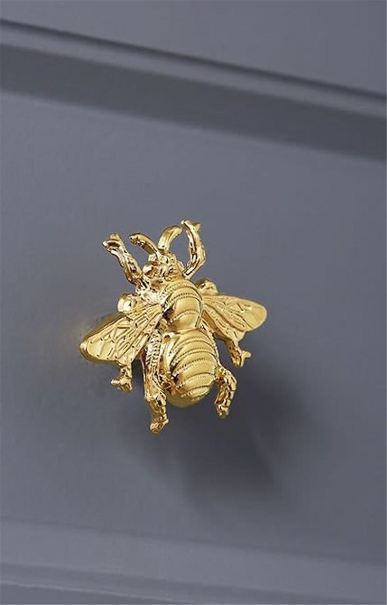 Bee Brass Knob Cabinet Door Knob Handle Pull Drawer Knobs | Etsy