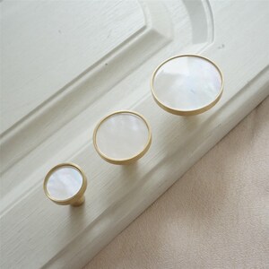 Brass Shell Handmade Drawer Knobs Pulls Handles/dresser Knobs Cabinet ...