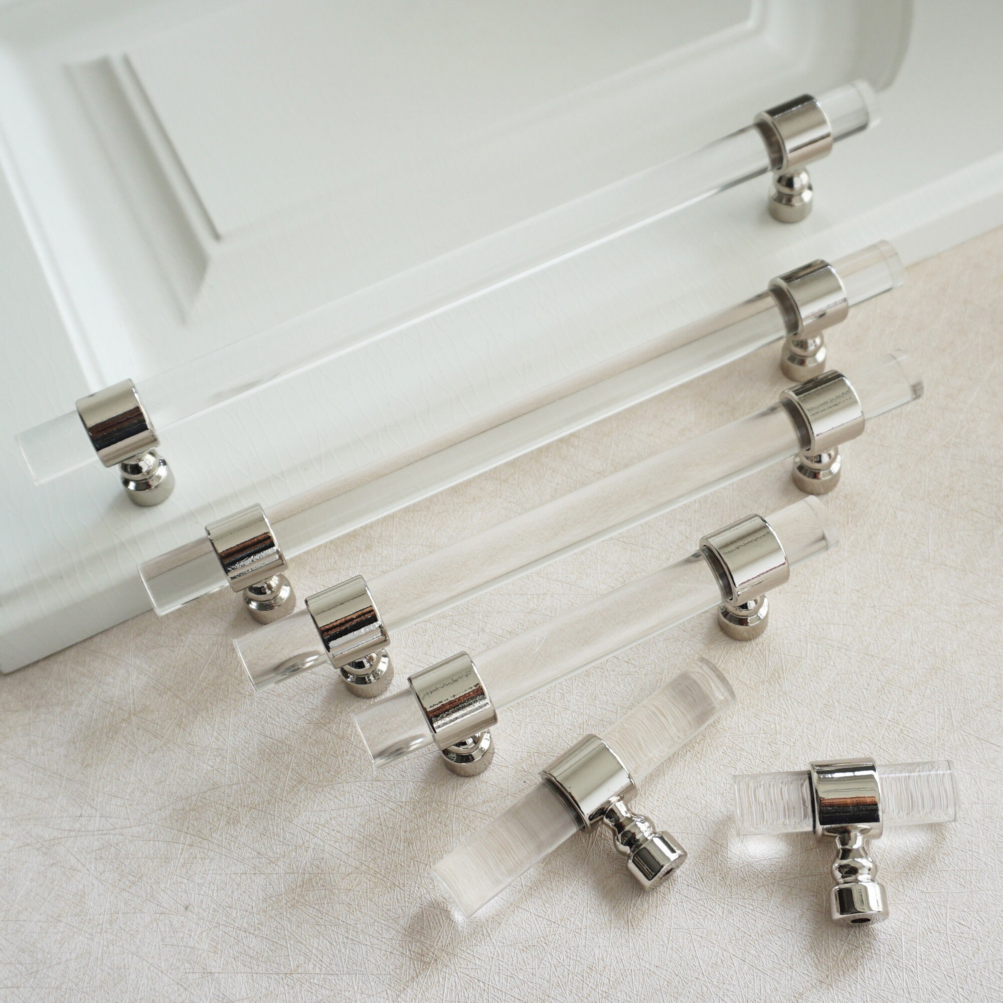 Custom Dresser Pulls knobs Drawer Handle Acrylic Clear | Etsy