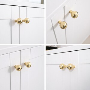 Hammer Ball Cabinet Pulls Knobs Drawer Knob and Pull Solid Brass Dresser Knob Kitchen Handle ...