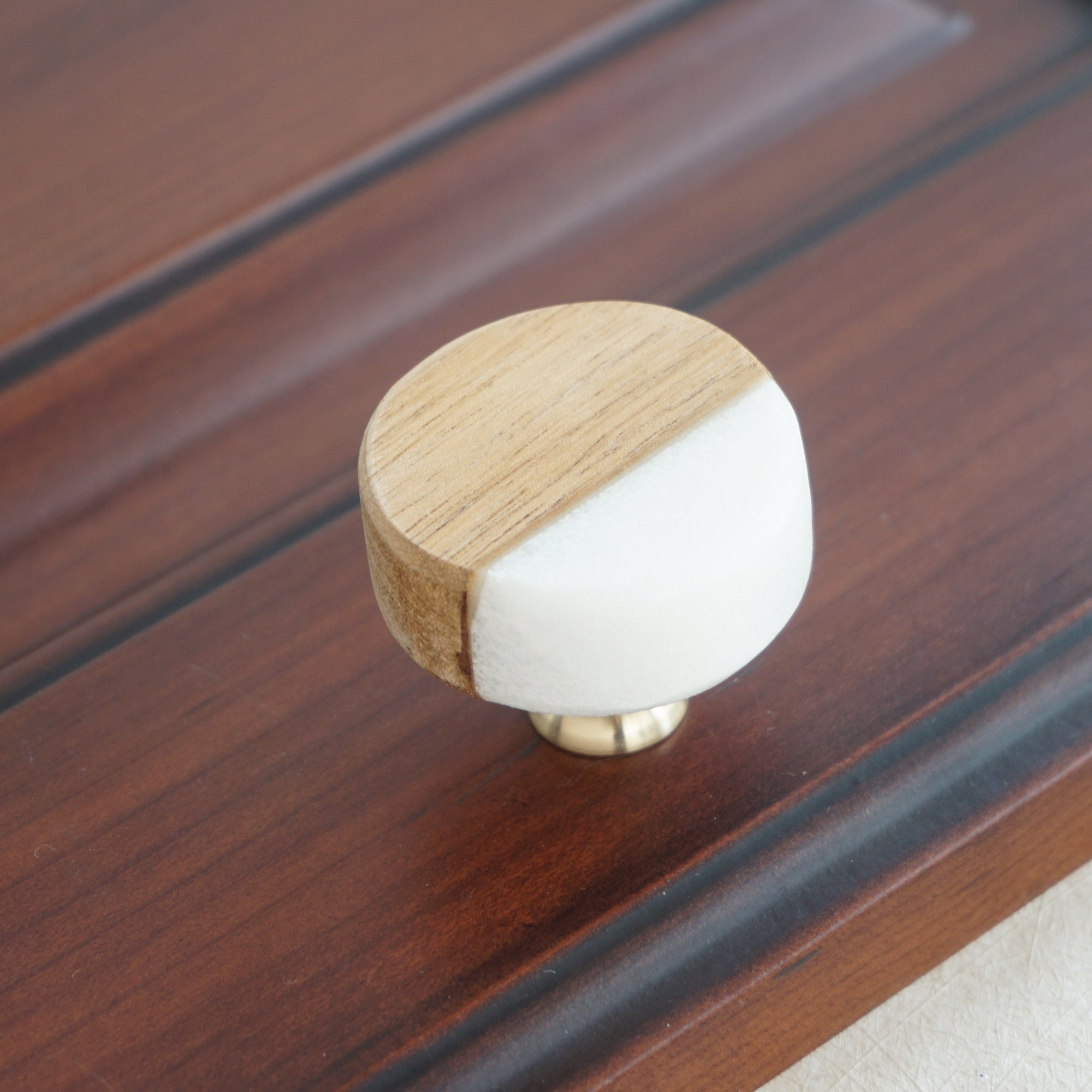Simple Door Knobs Cabinet Knobs Nordic Brass Knobs Wood Marble - Etsy