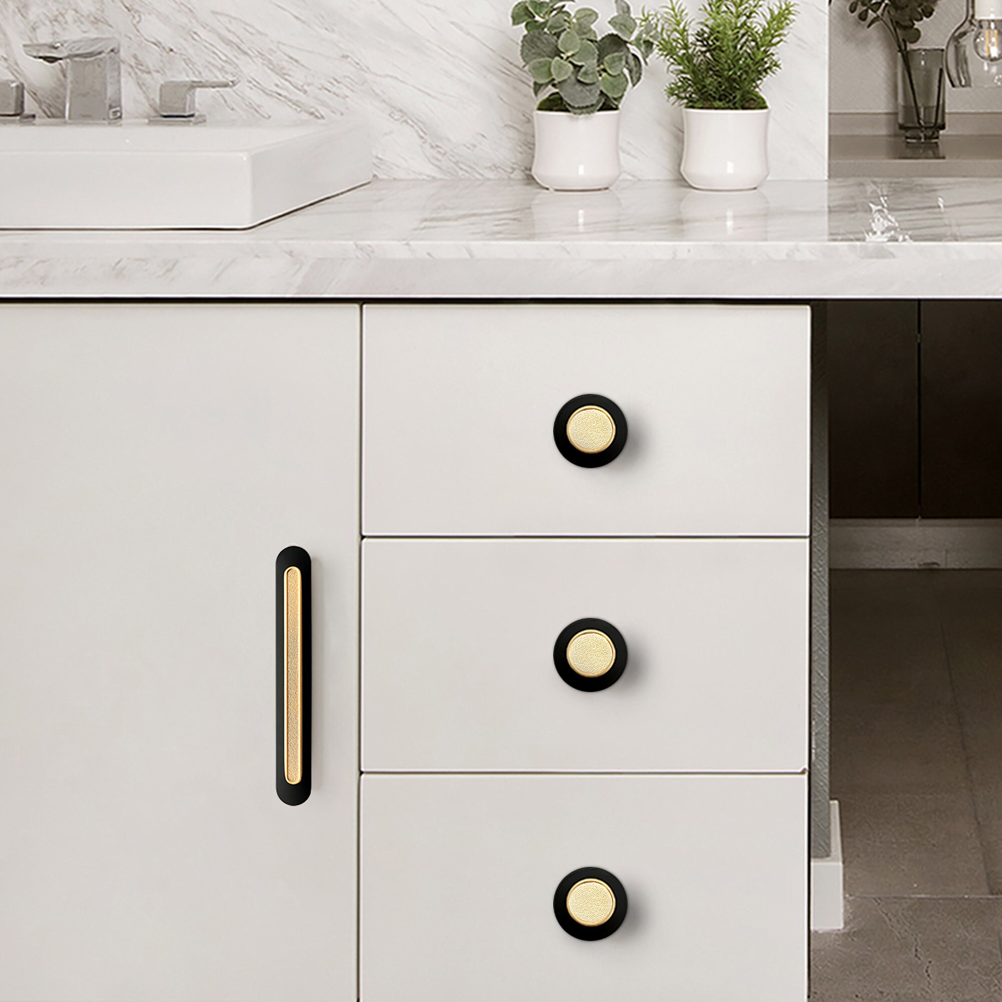 3.78inch 5.0inch Brass Drawer Handle Knobs Black Cupboard | Etsy