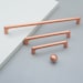 Modern Brushed Copper Cabinet Pulls Knobs Drawer Pulls Knobs Dresser Pull Knobs Large Wardrobe ...