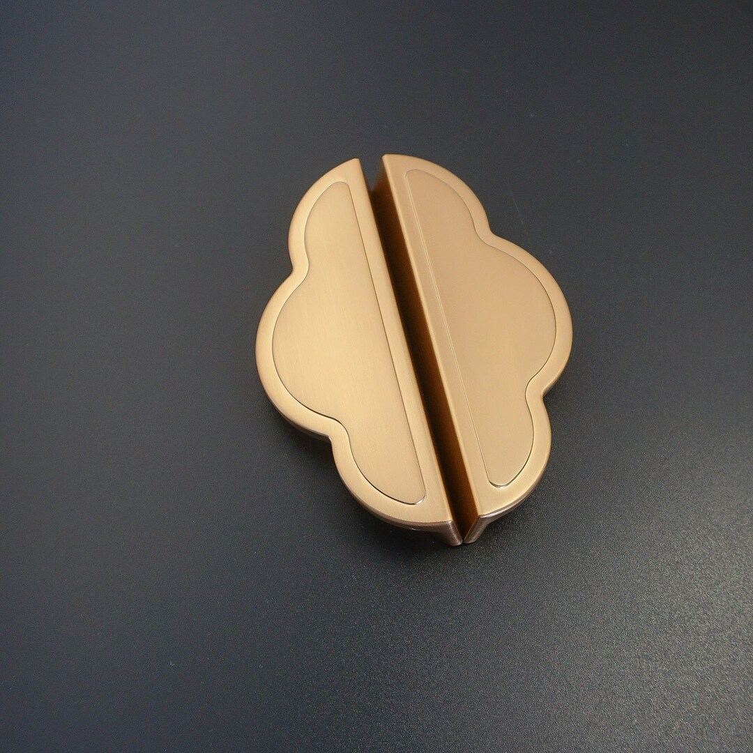 Champagne Gold Cloud Brass Drawer Pull -cabinet Handles - Etsy