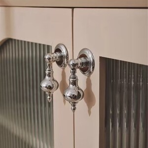 Chrome Drawer Knobs Drop Ring Kitchen Knob Cabinet Pull Drawer Knobs Pulls Dresser Knobs Pulls ...