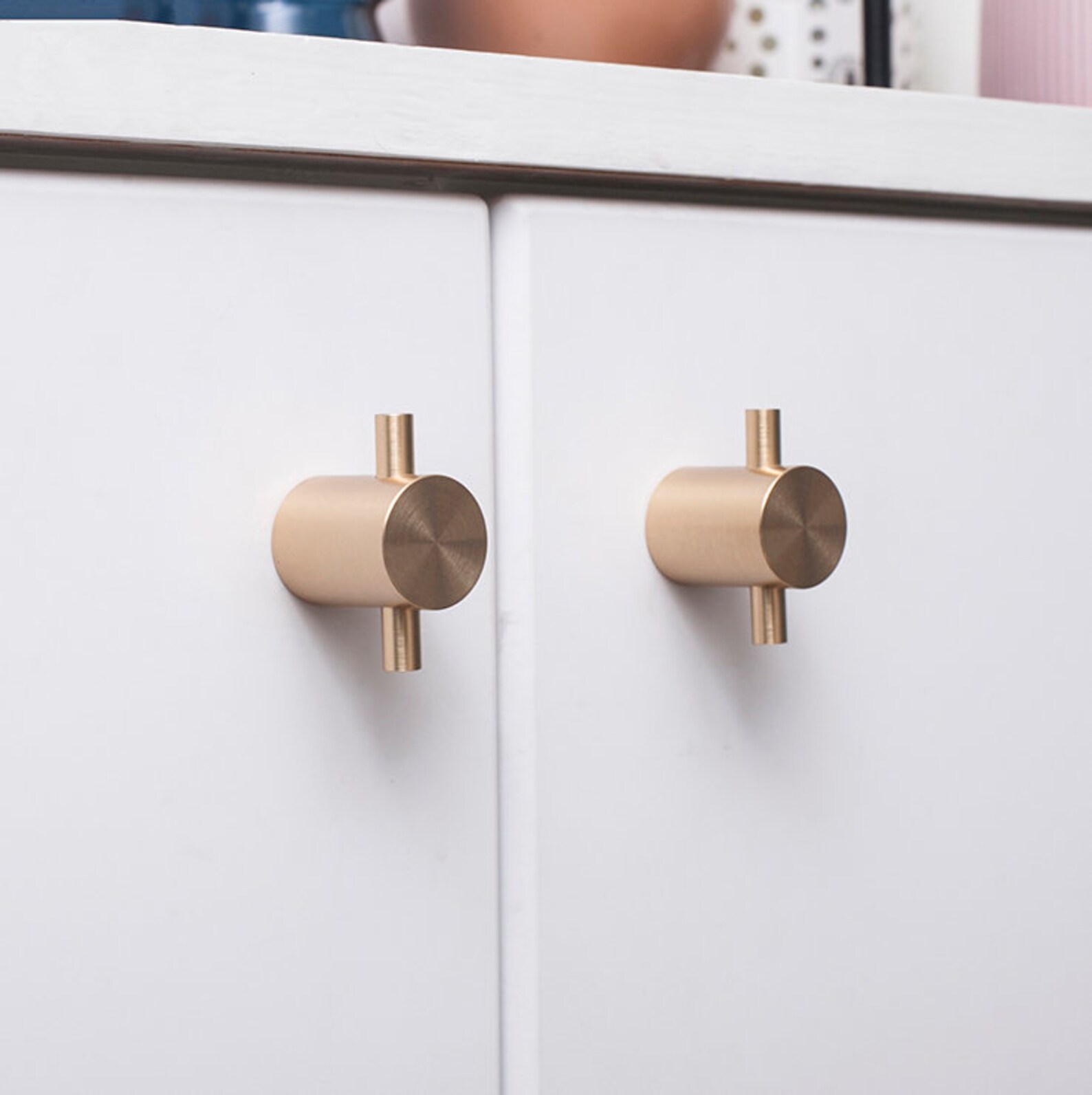 Brass Knobs Drawer Knobs Cabinet Handles Brass T Bar Pulls - Etsy