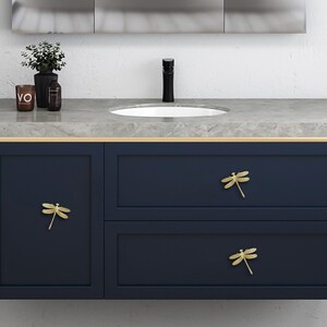 1 Pcs Dragonfly Cabinet Door Knob Brass Knob Handle Pull Drawer Knobs Pulls Handles Dresser Knob ...