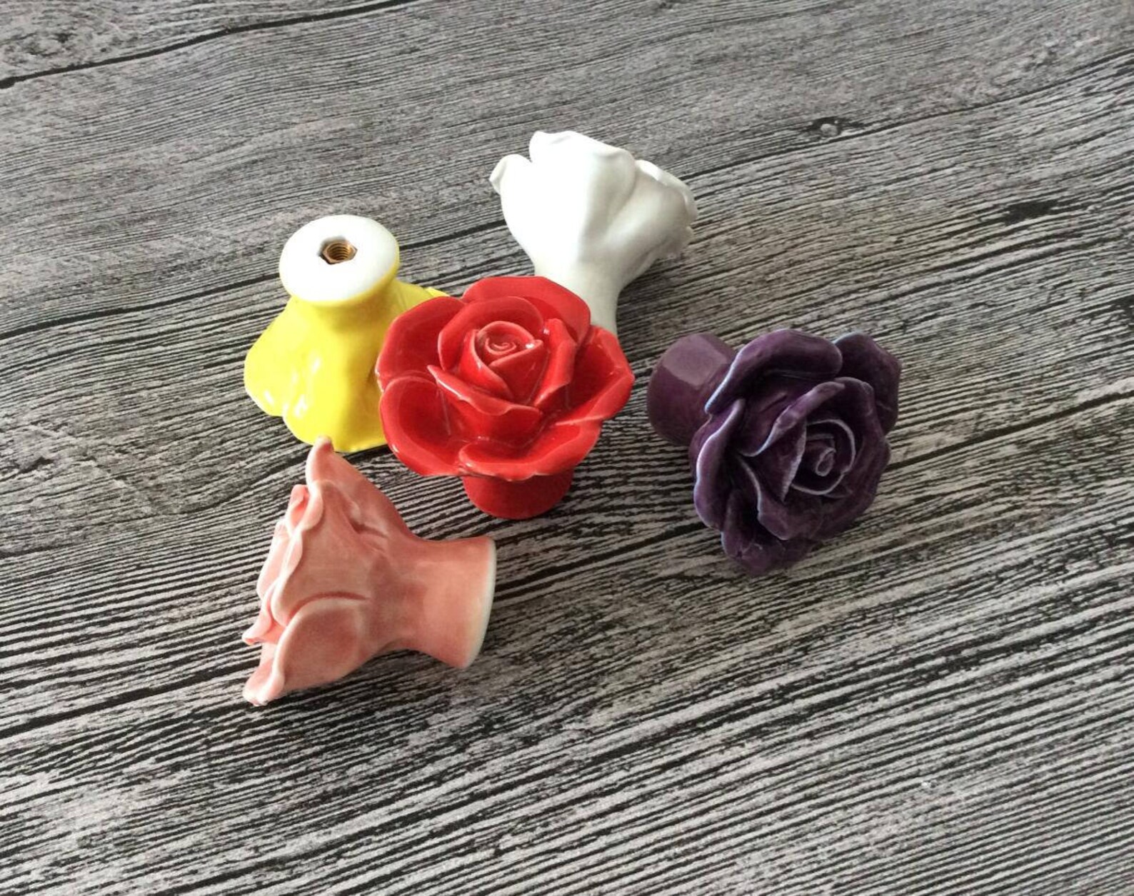 Rose Flower Ceramic Knobs Dresser Knobs Drawer Knob Pulls | Etsy