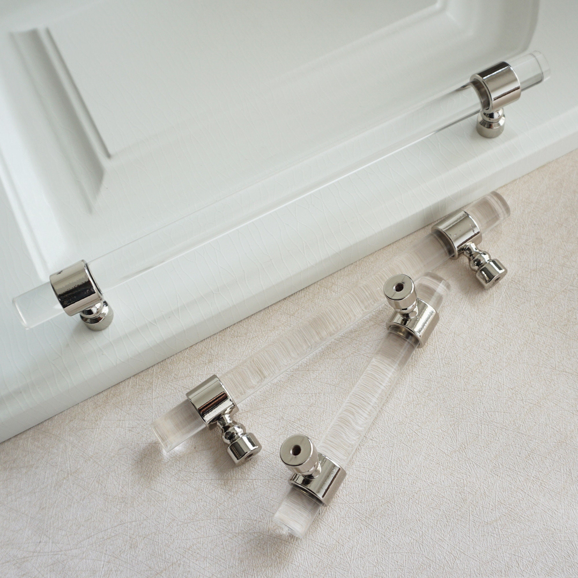 Custom Dresser Pulls knobs Drawer Handle Acrylic Clear | Etsy