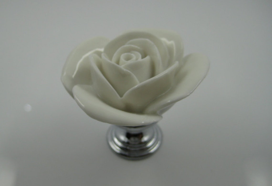 Rose Flower Ceramic Drawer Knobs Pulls Handles / Knobs/ | Etsy