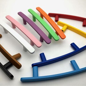 3 3.75 5 Colorful Pull Handles Drawer Pulls Cabinet Door Handle Dresser ...