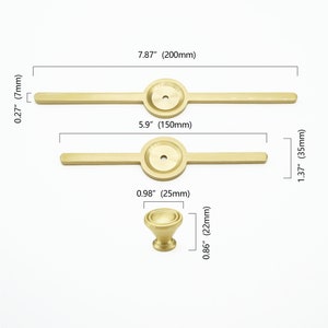 Brass Knobs Plate Kitchen Cabinet Pulls Drawer Knobs Pulls Handles Dresser Knobs Pulls Brass ...
